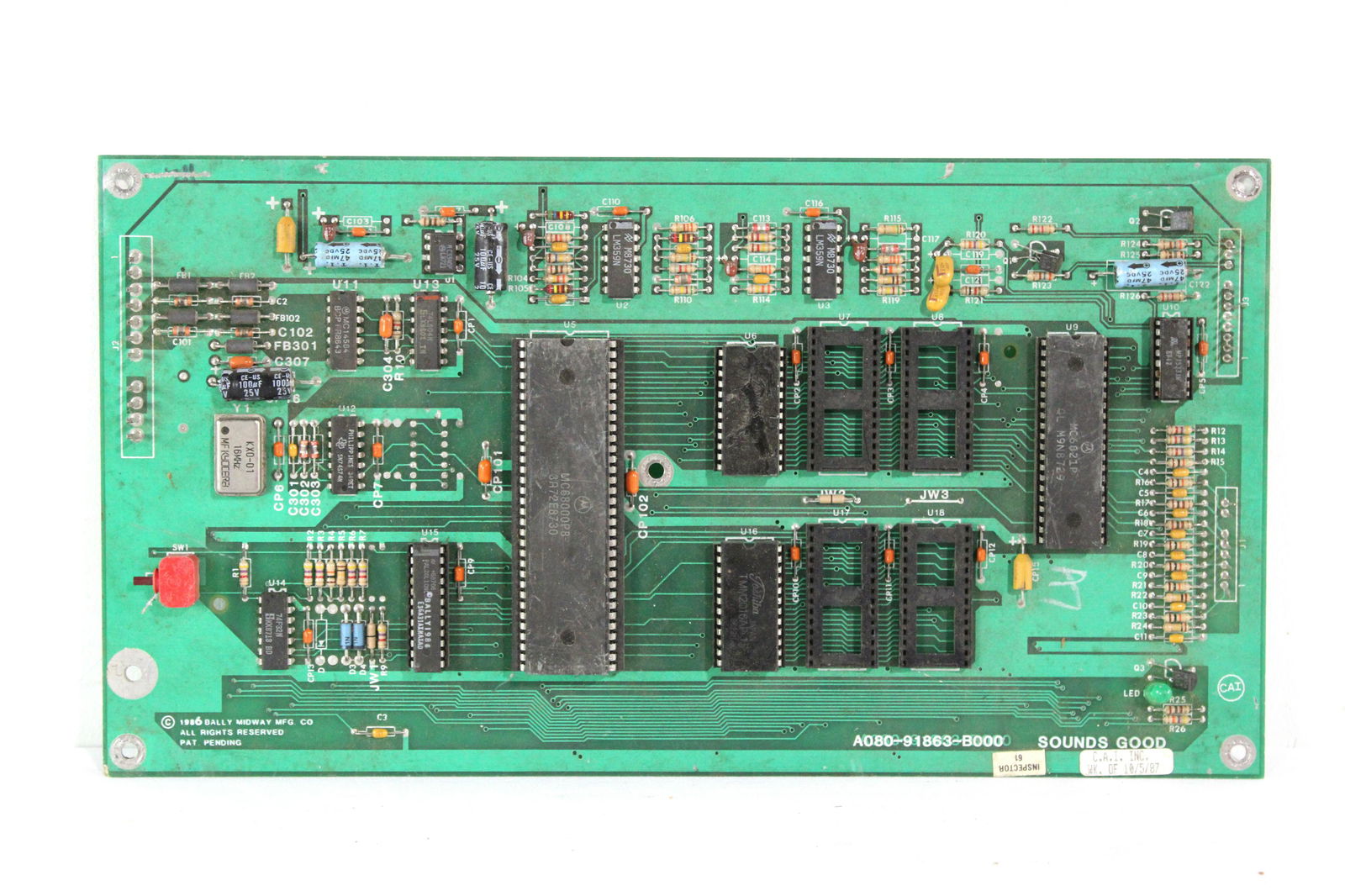 Bally Rampage Sound Board (#0454) on Jul 07, 2022 | Jaybird Auctions in MD