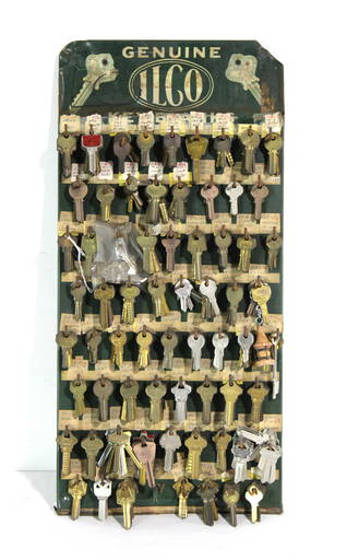 Ilco Keys Store Display Rack With Key Collection