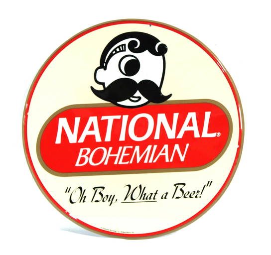 National Bohemian Natty Boh Beer Tin Tack Sign