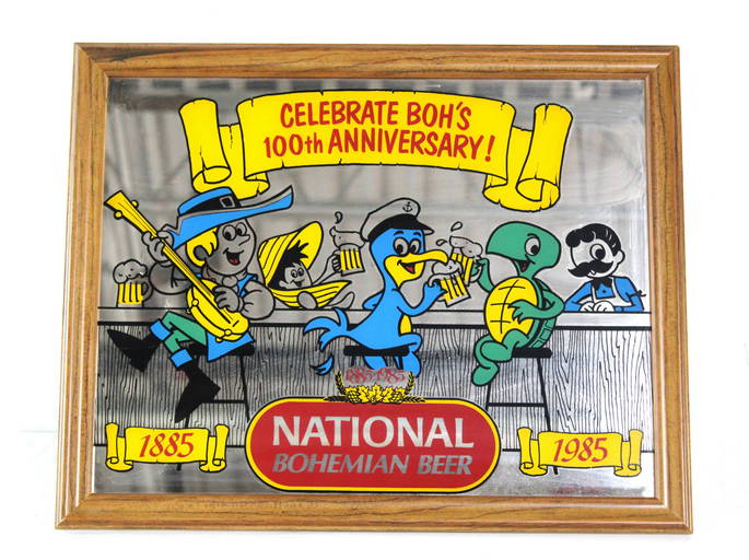 National Bohemian, Natty Boh 100 Year Anniversary Beer Mirror (#0114 ...
