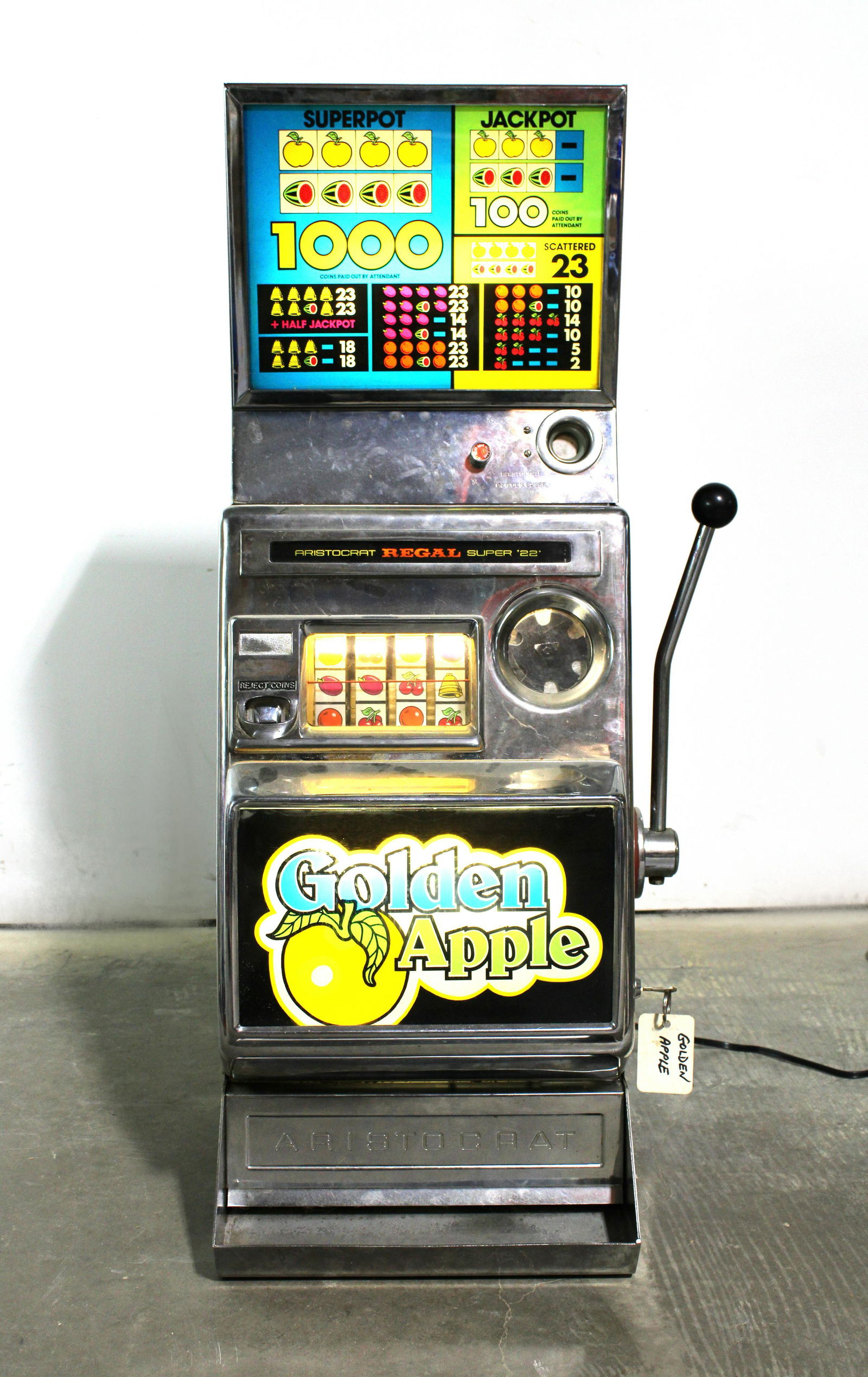 Aristocrat Golden Apple Slot Machine (#0427) on Aug 11, 2022 | Jaybird ...