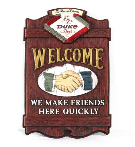 Duke Beer "Welcome" Sign - Aug 11, 2022 | Jaybird Auctions in MD