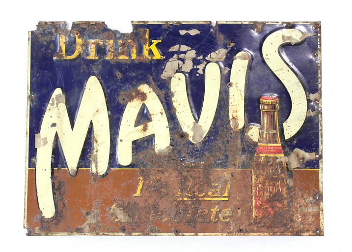 Embossed Drink Mavis Tin Sign