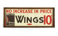 Wings Cigarettes Framed Advertisement - Dec 01, 2022 | Jaybird Auctions ...