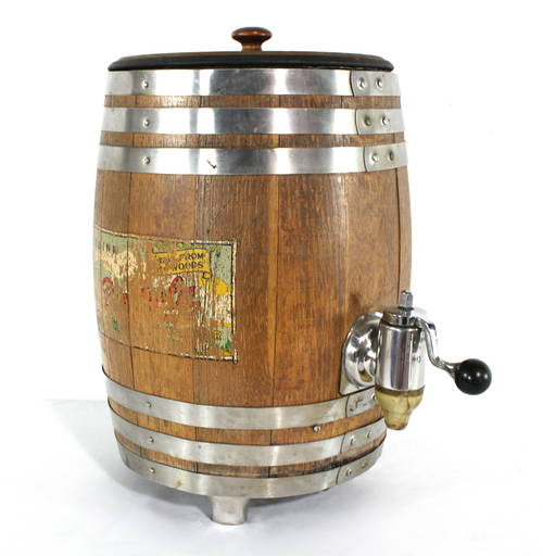 Birchola Root Beer Wooden Barrel Dispenser