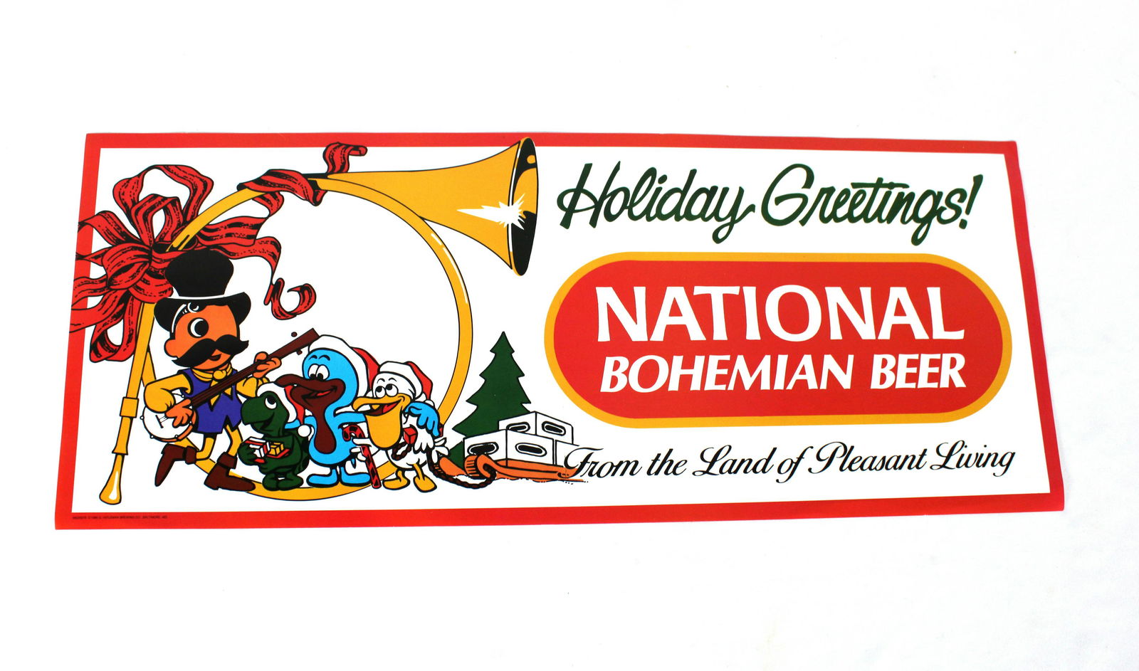 Nos National Bohemian Natty Boh Holiday Greetings Sign 0567 On Dec 01 2022 Jaybird