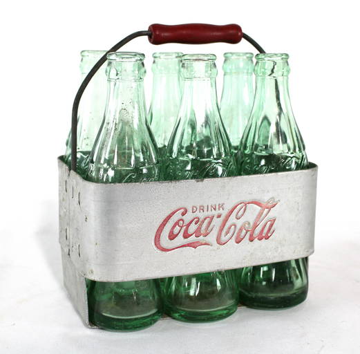 Metal Coca Cola Coke Carrier with Glass Bottles (#0323) on Jan 05, 2023 ...