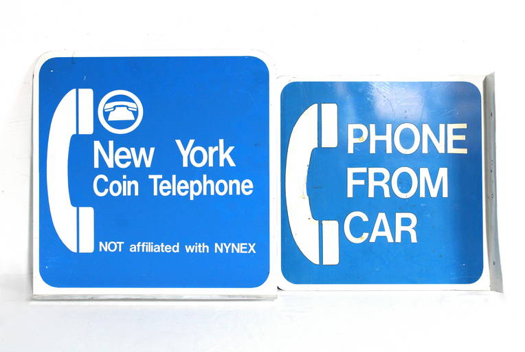 Telephone Flange Signs incl. New York Coin Telephone (#0394) on Jan 05 ...