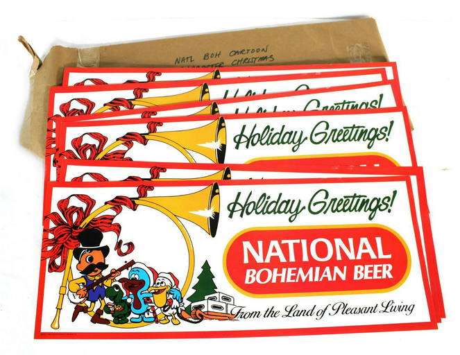 Nos National Bohemian, Natty Boh Holiday Greetings Advertisements