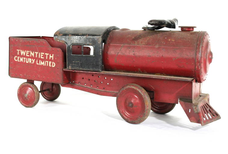 Child's Pressed Steel Ride On Toy Train, 1930s (#0113) on Feb 23, 2023 ...
