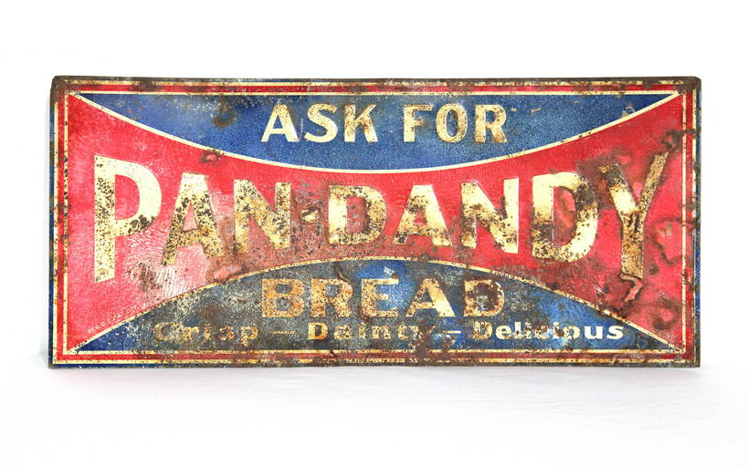 Embossed Pan Dandy Bread Tin Sign