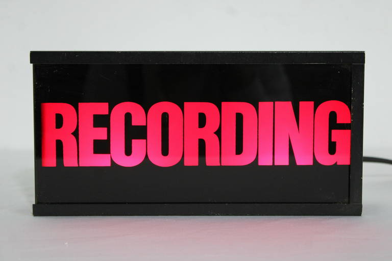 Recording Light Up Sign