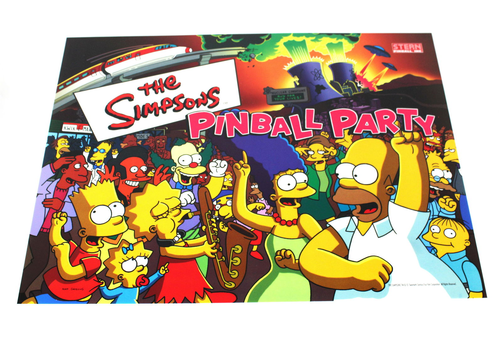 Stern Simpsons Pinball Party Translite