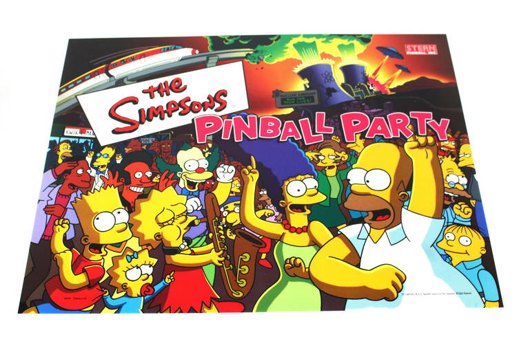 Stern Simpsons Pinball Party Translite