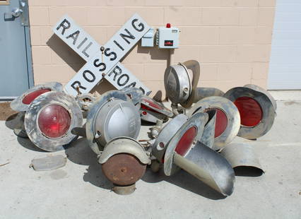 Railroad Lights, Railroad Crossing Sign, And Railroad Bell