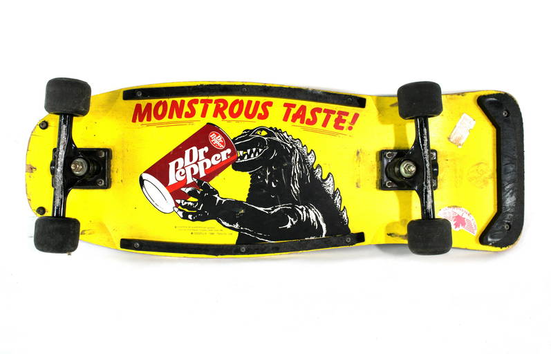 Dr. Pepper "monstrous Taste" Promo Skateboard Feat. Godzilla, 1980s
