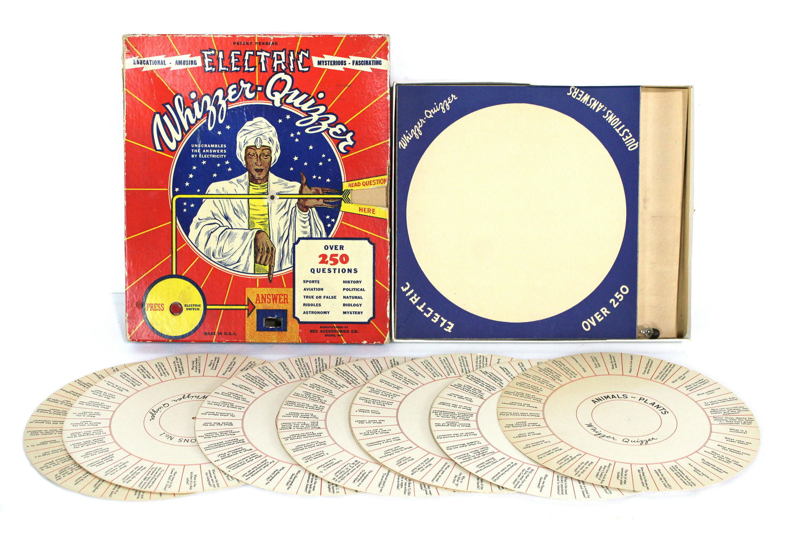 Electric Whizzer Quizzer Board Game By Rex