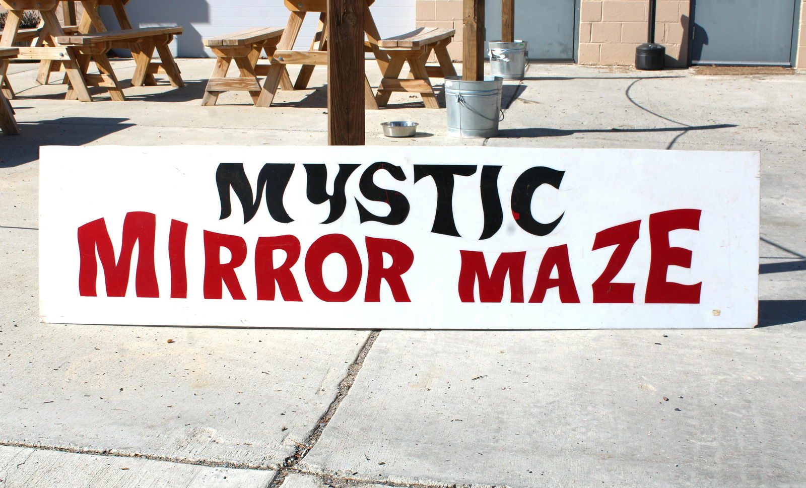 6ft Mystic Mirror Maze Carnival / Amusement Park Sign