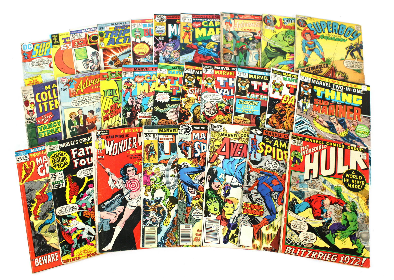 Marvel & Dc Bronze Age Comic Books Incl. Hulk, Spiderman, Thor