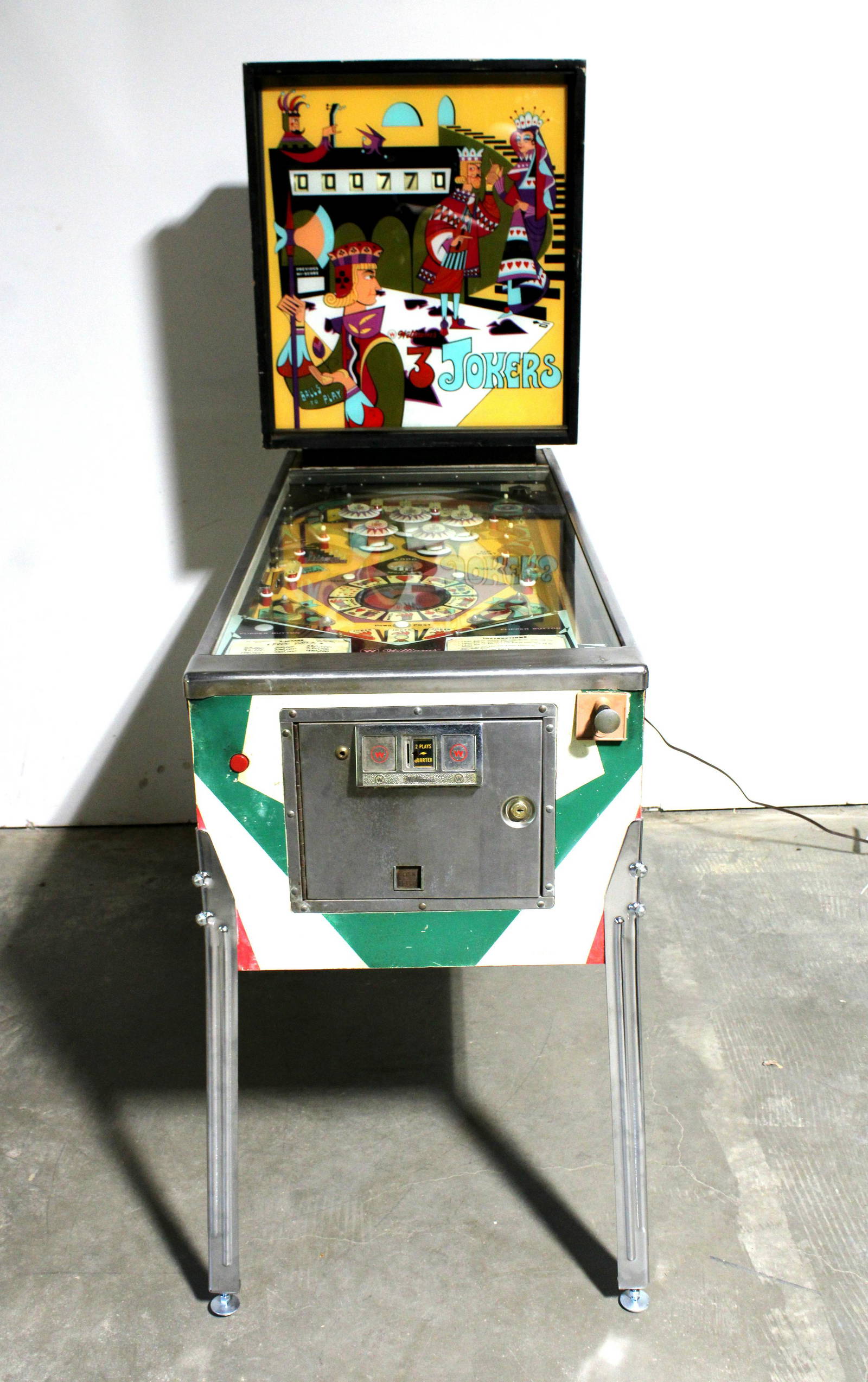 Williams Three Jokers Pinball Machine Auction