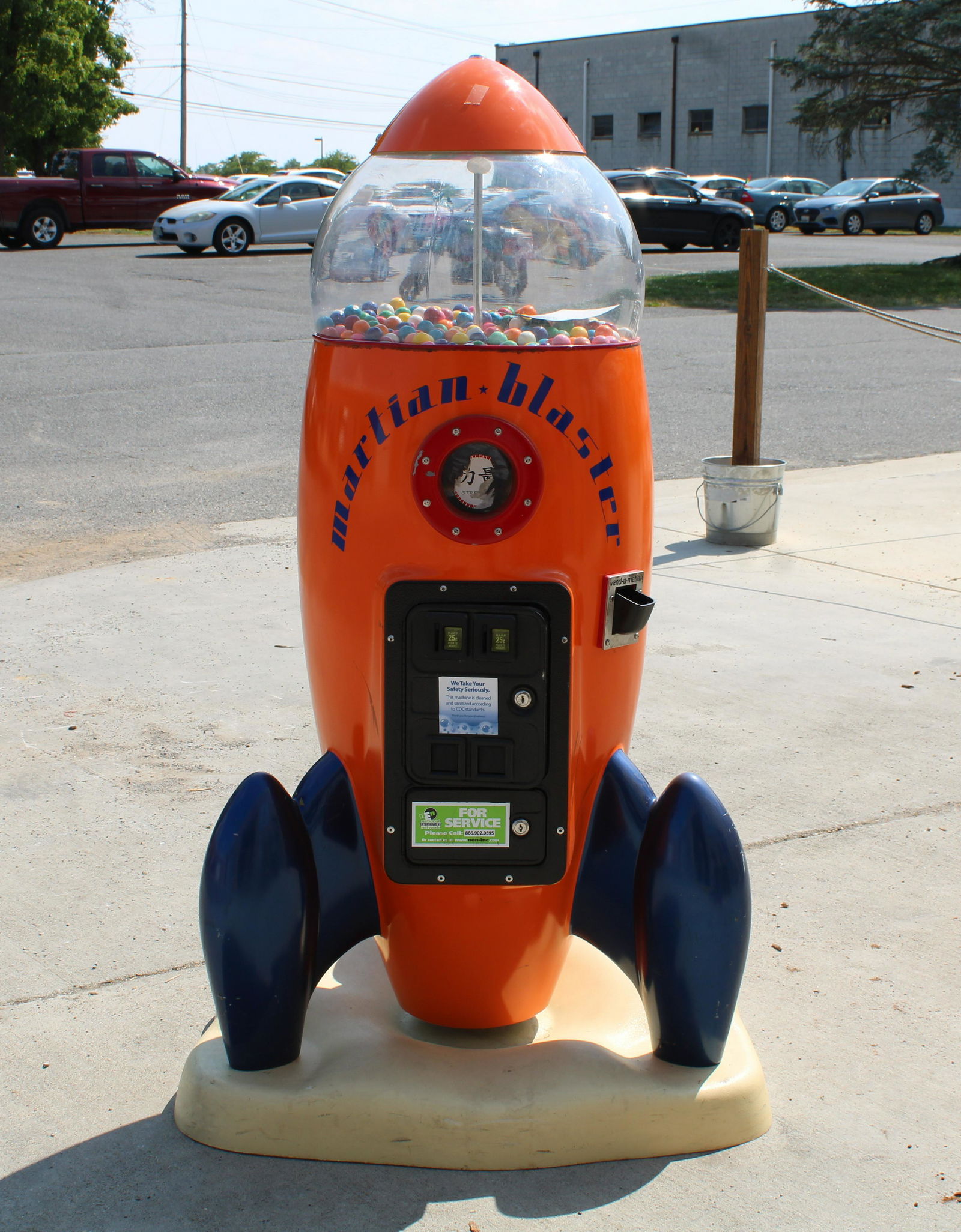 Martian Blaster Rocketship Coin Operated Gumball Machine