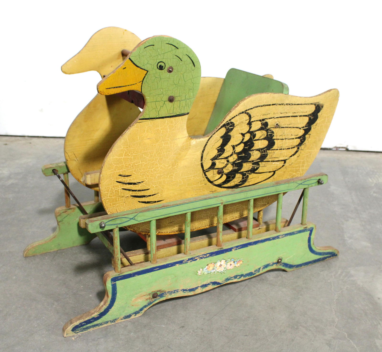 Antique Child's Duck Glider Rocking Chair
