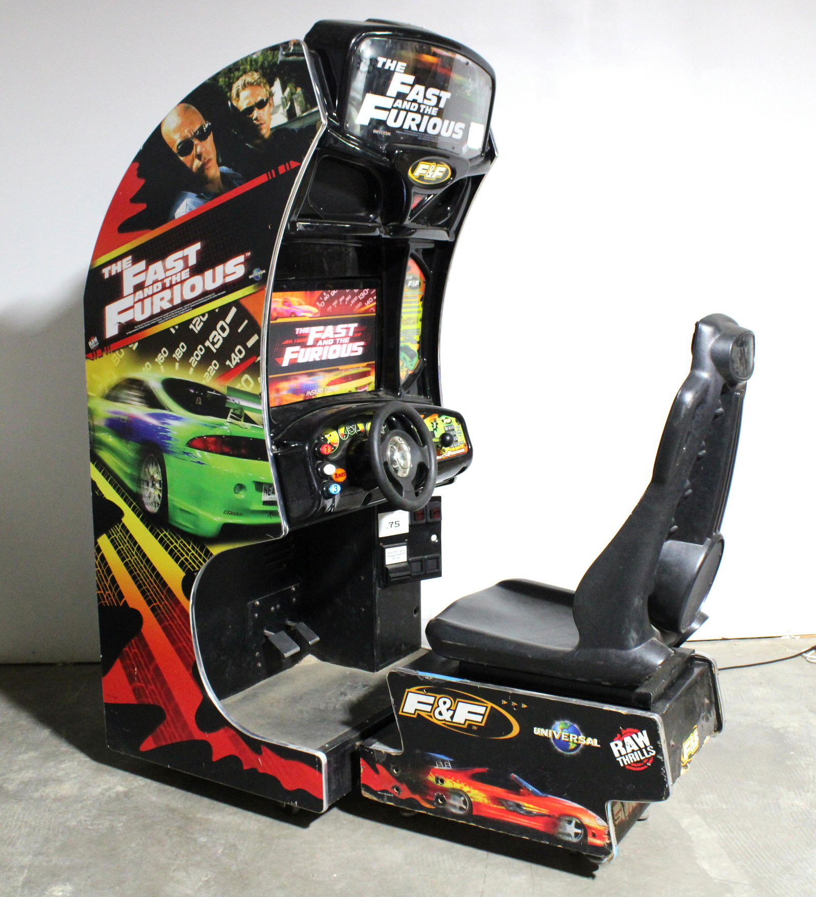 Raw Thrills Fast And Furious Sit Down Racing Arcade Game Auction