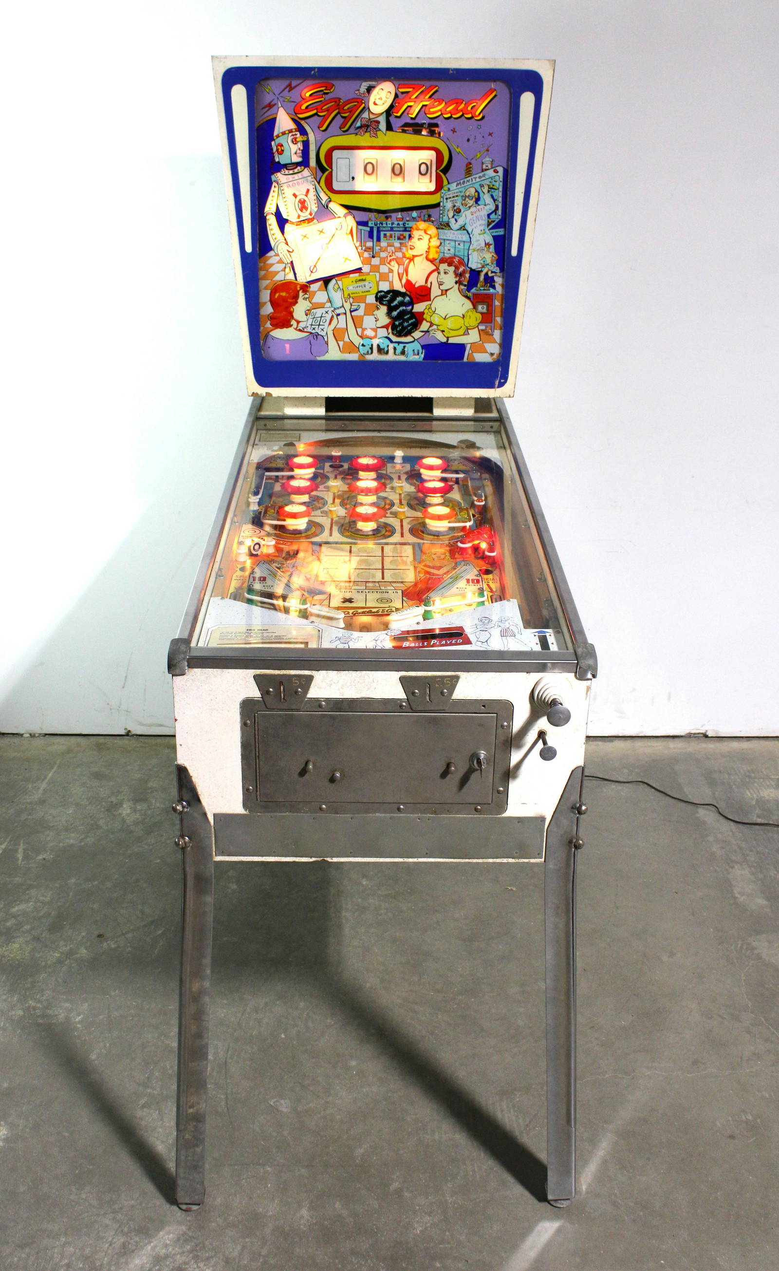 Gottlieb Egg Head Wedgehead Pinball Machine Auction
