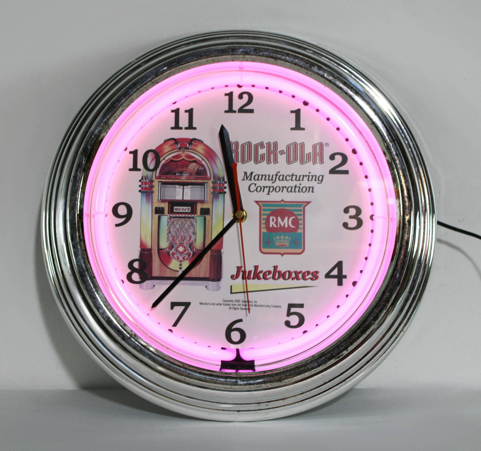 Rockola Jukeboxes Themed Neon Clock Auction