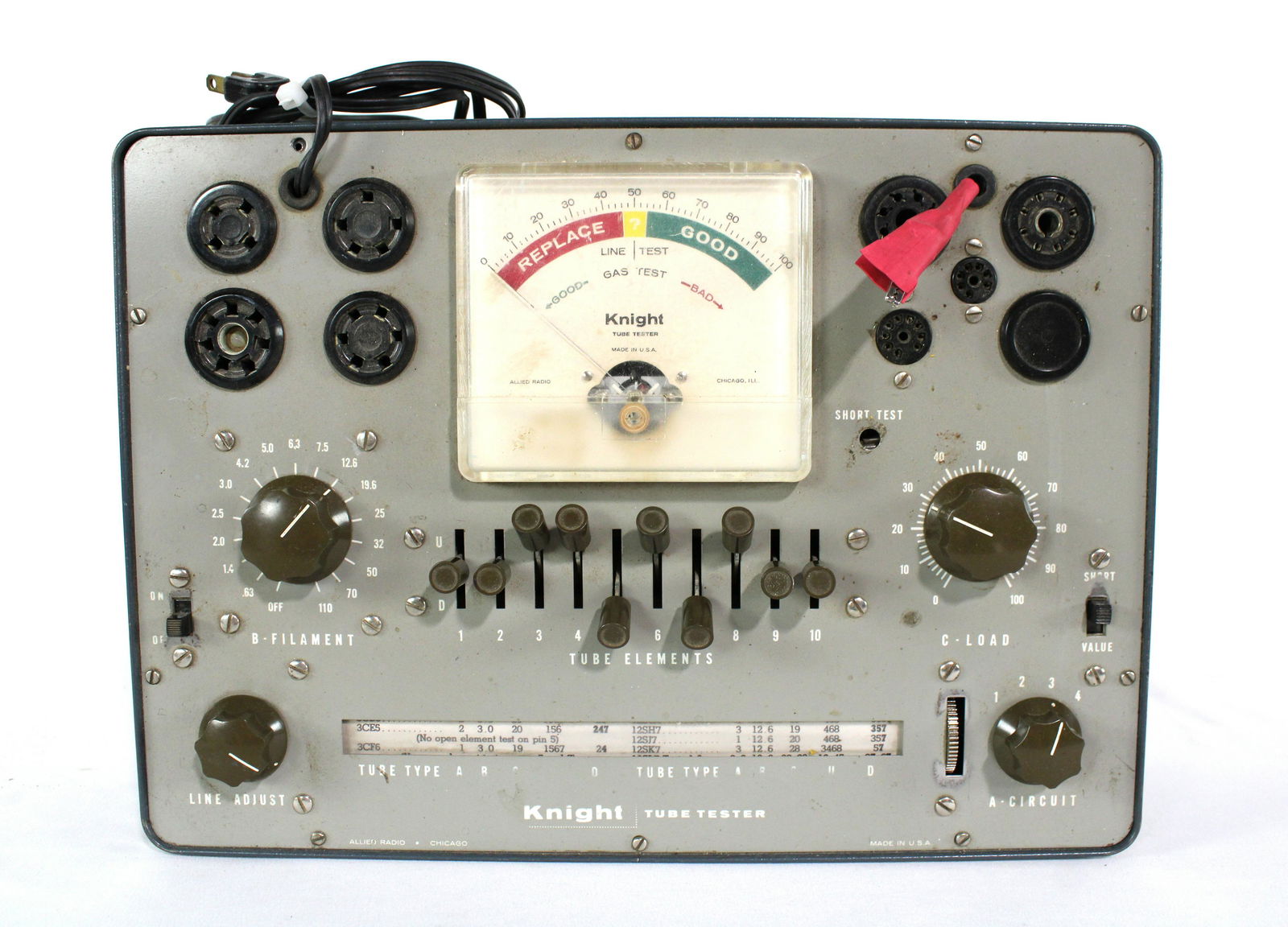 Knight Vacuum Tube Tester Auction