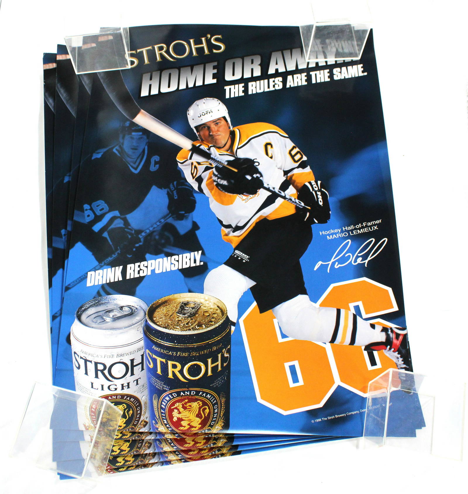 Stroh Beer Hockey Posters, Total Of Five Auction