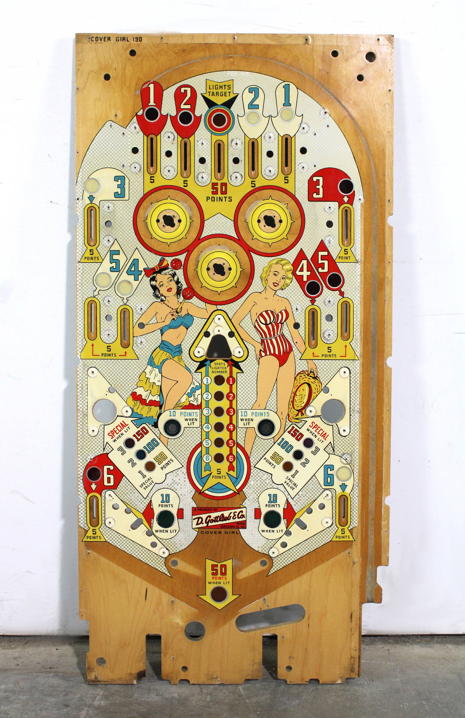 Cover Girl Pinball Playfield Auction