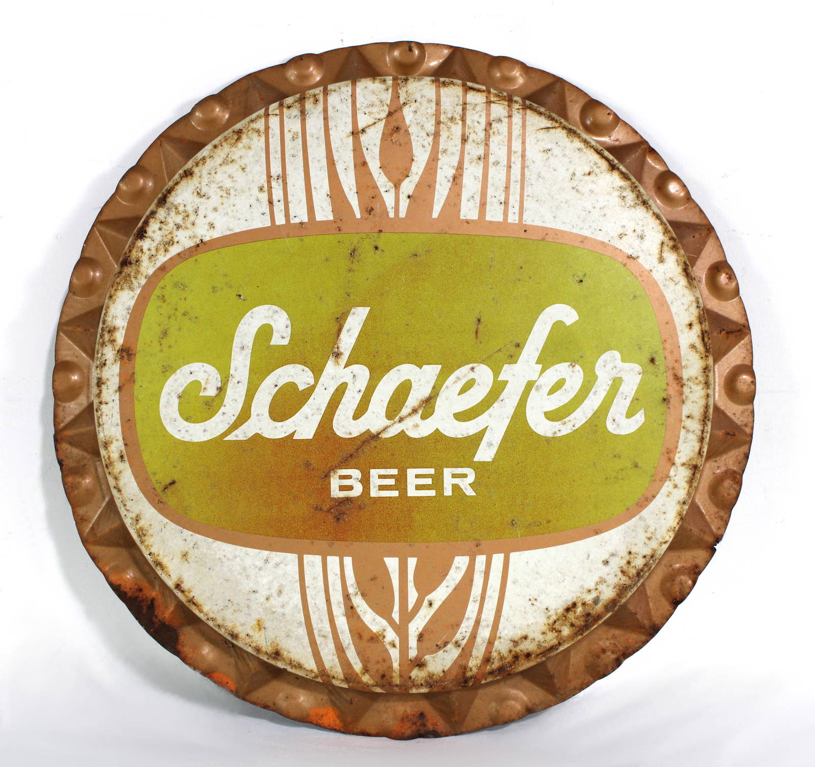 Schaefer Beer Bottle Cap Sign - Oct 12, 2023 | Jaybird Auctions In Md