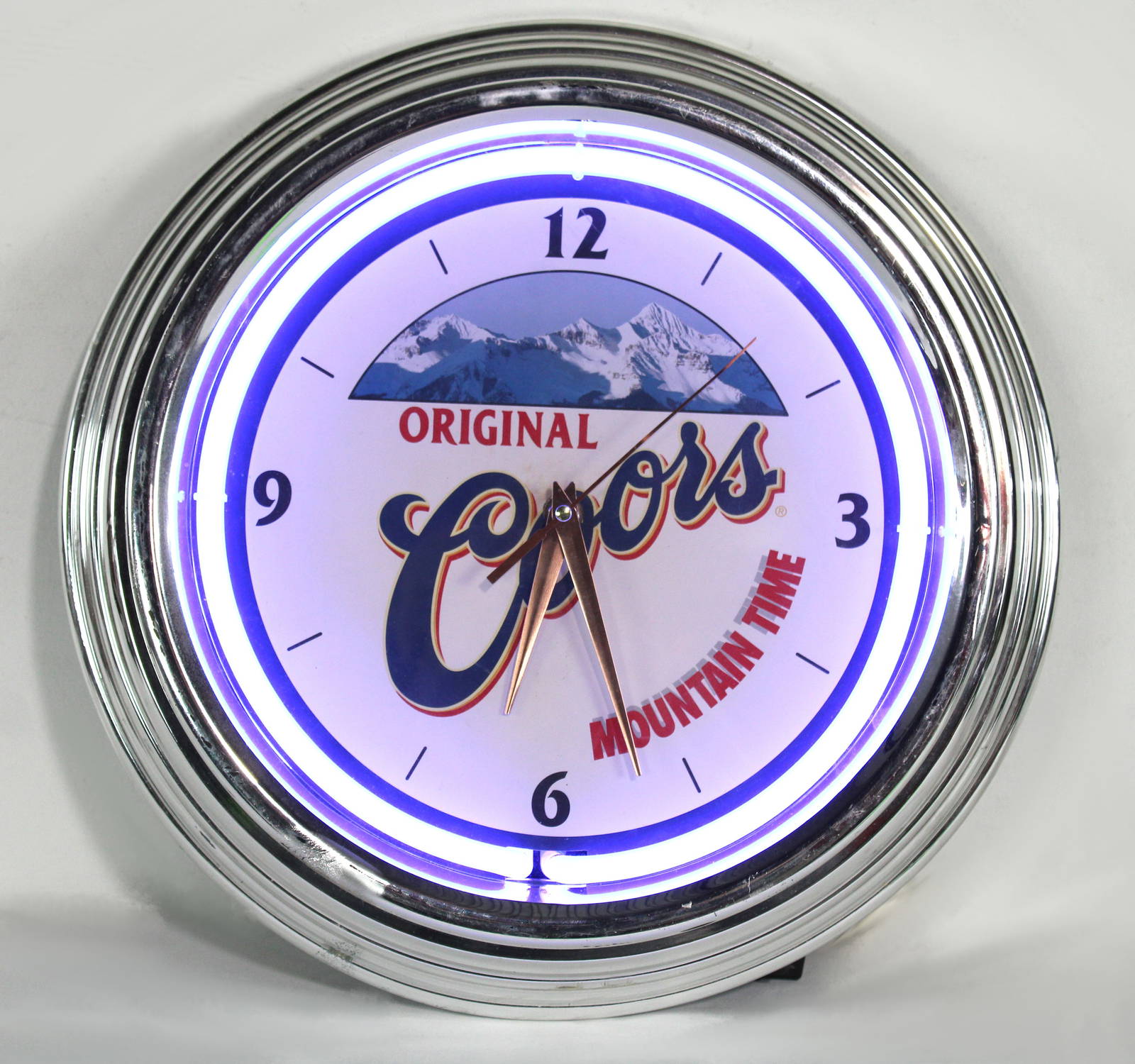 Coors "mountain Time" Beer Neon Clock Auction