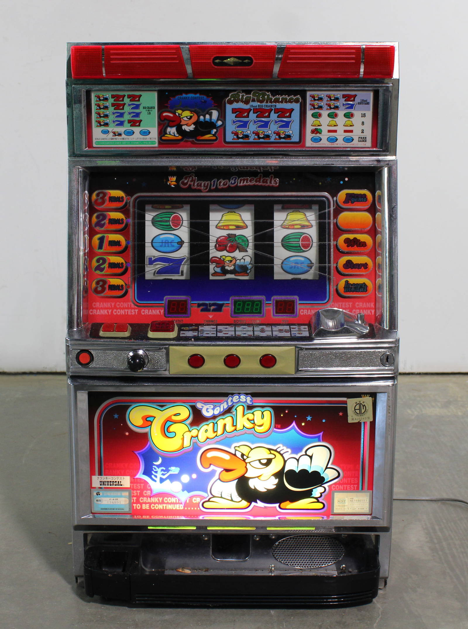 Universal Contest Cranky Slot Machine Auction