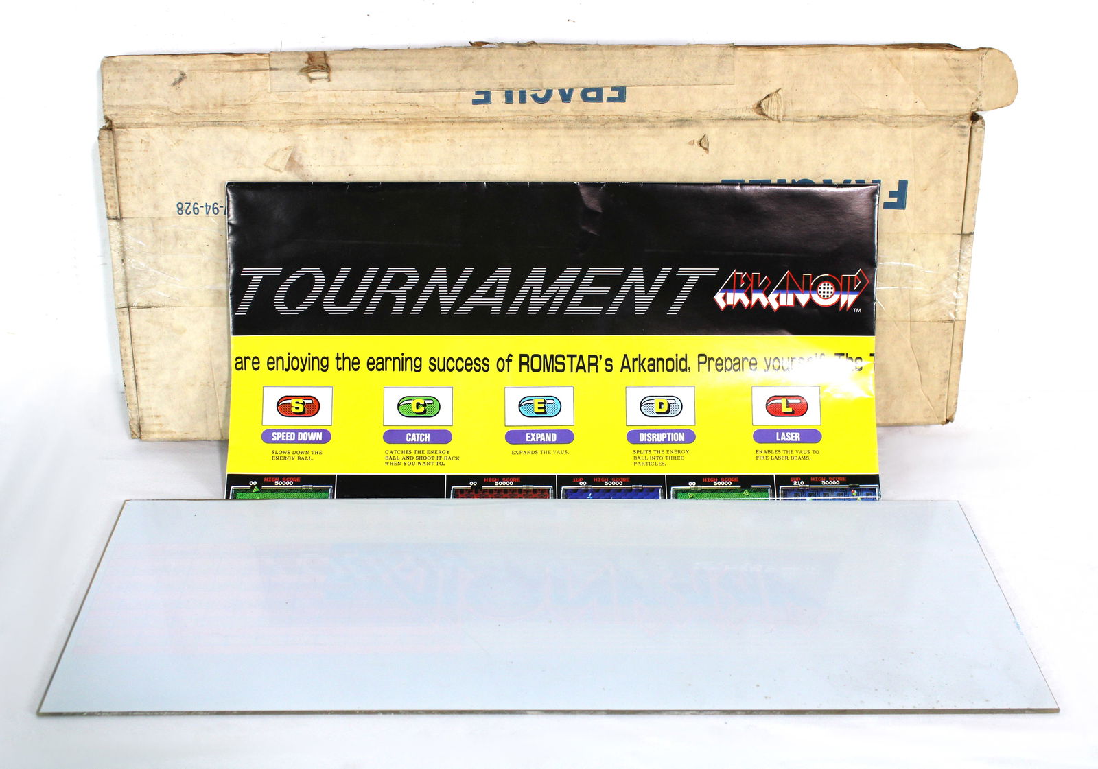 Nos Arkanoid Arcade Game Header With Tournament Poster