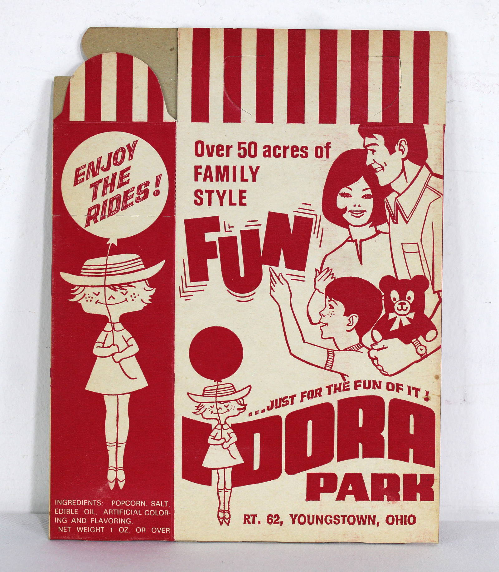 Idora Amusement Park Popcorn Bucket, Youngstown, Ohio Auction