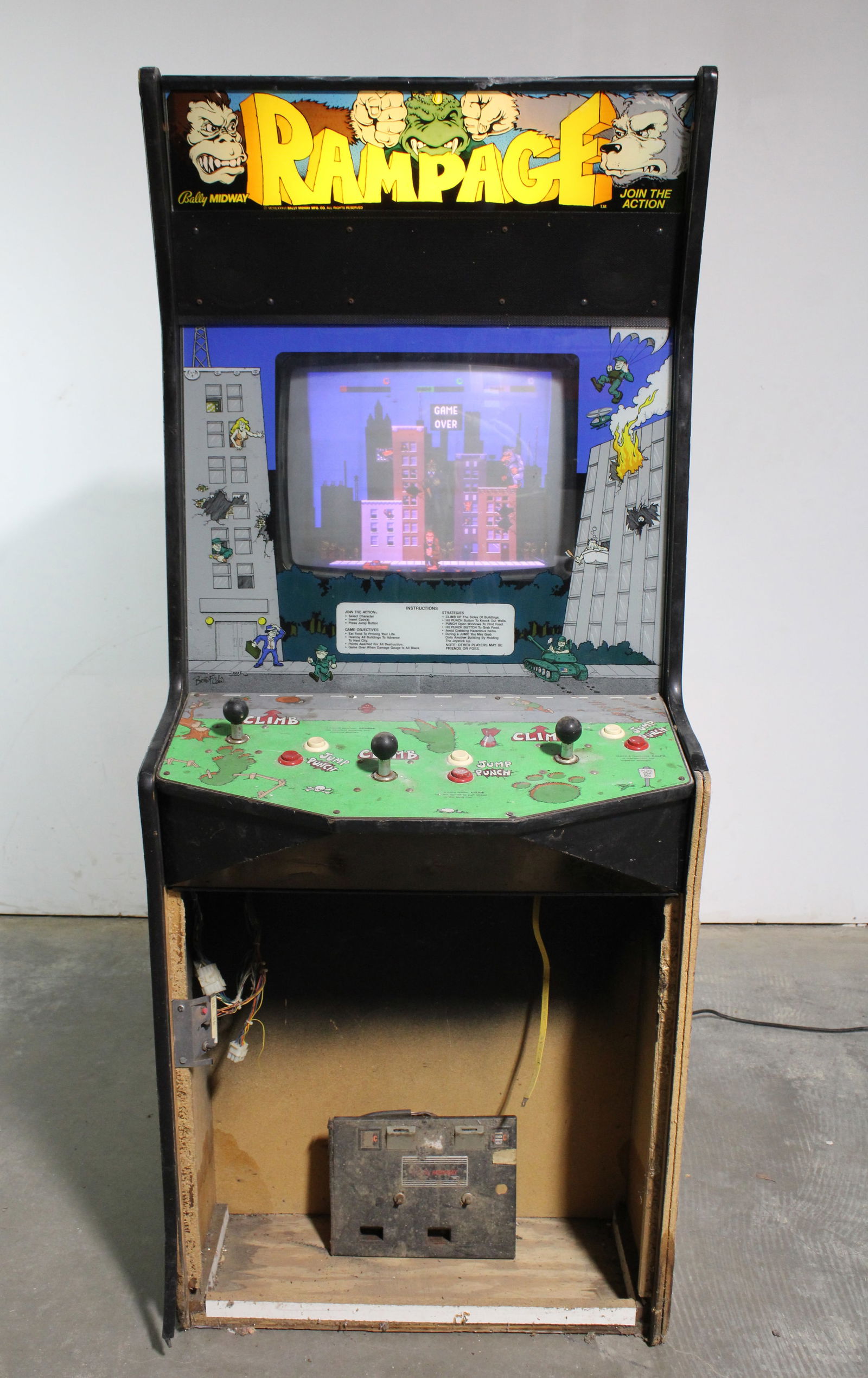 Bally Midway Rampage Arcade Game Auction