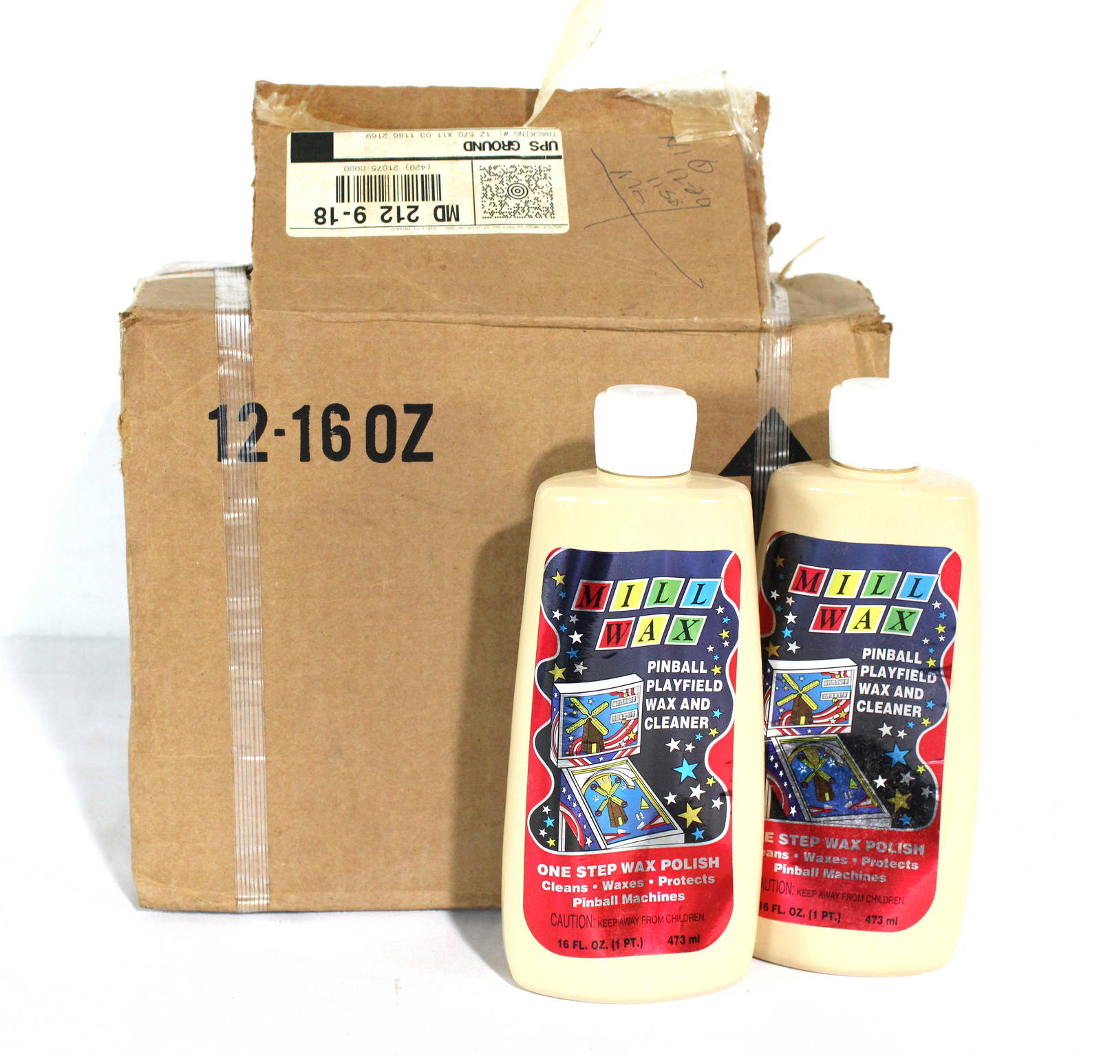 Mill Wax Pinball Playfield Wax And Cleaner Box Of Nine Auction