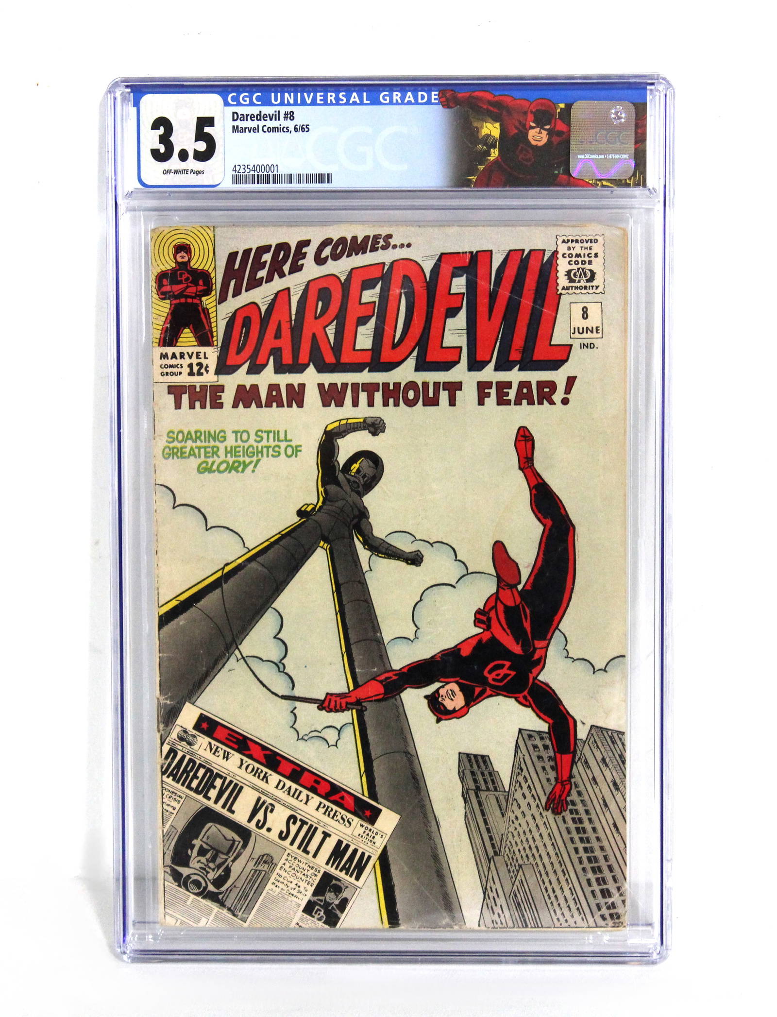 Daredevil Issue 8, Marvel Comics, Cgc Graded 3.5 Auction