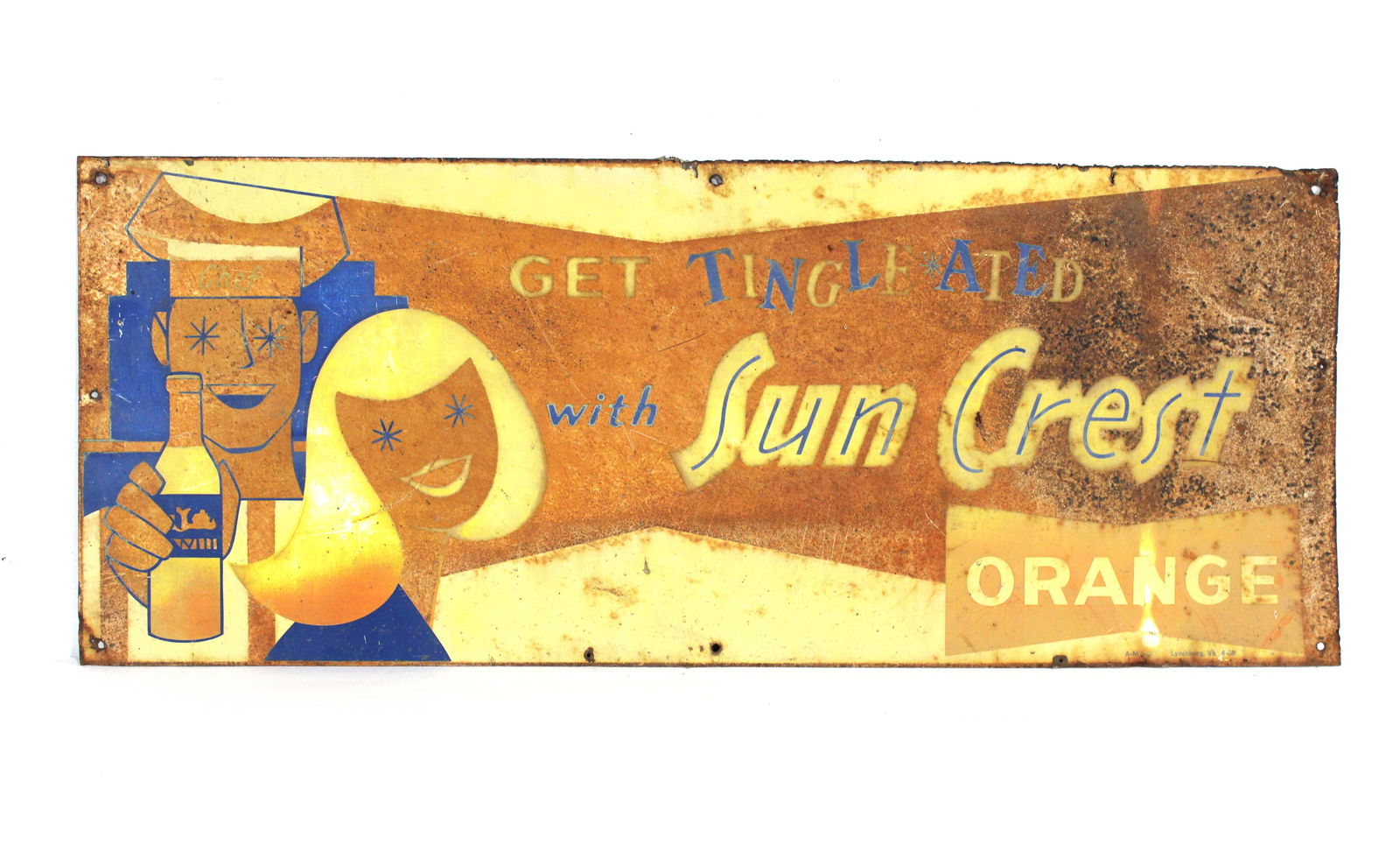 Sun Crest Beverages Metal Sign, A-m Sign Auction