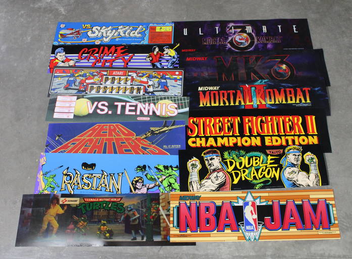 Translite Arcade Headers Incl. Teenage Mutant Ninja Turtles And Mortal ...