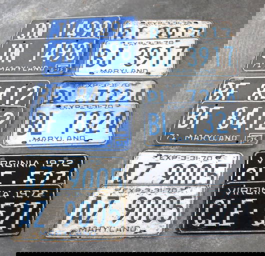 License Plate Sets, 1970s