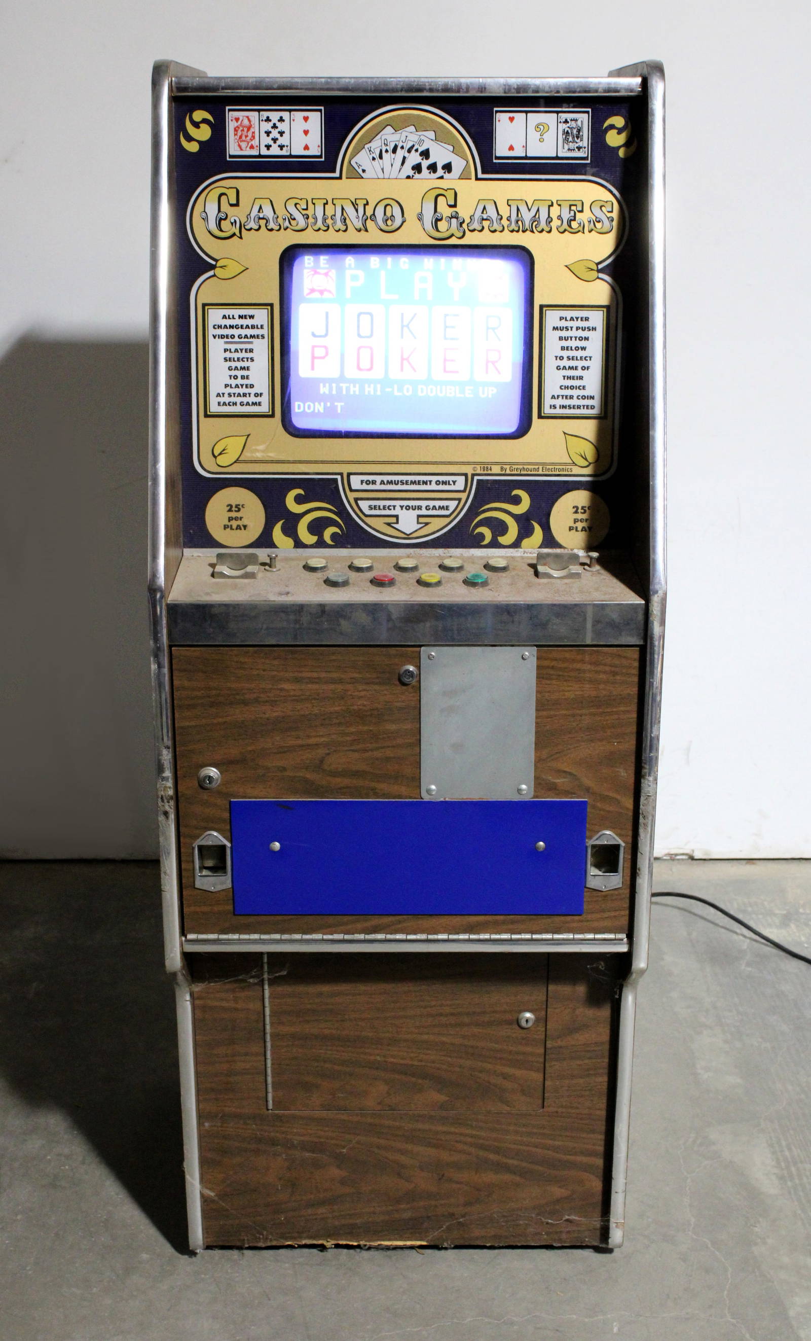 Joker Poker Gambling Arcade Game Auction