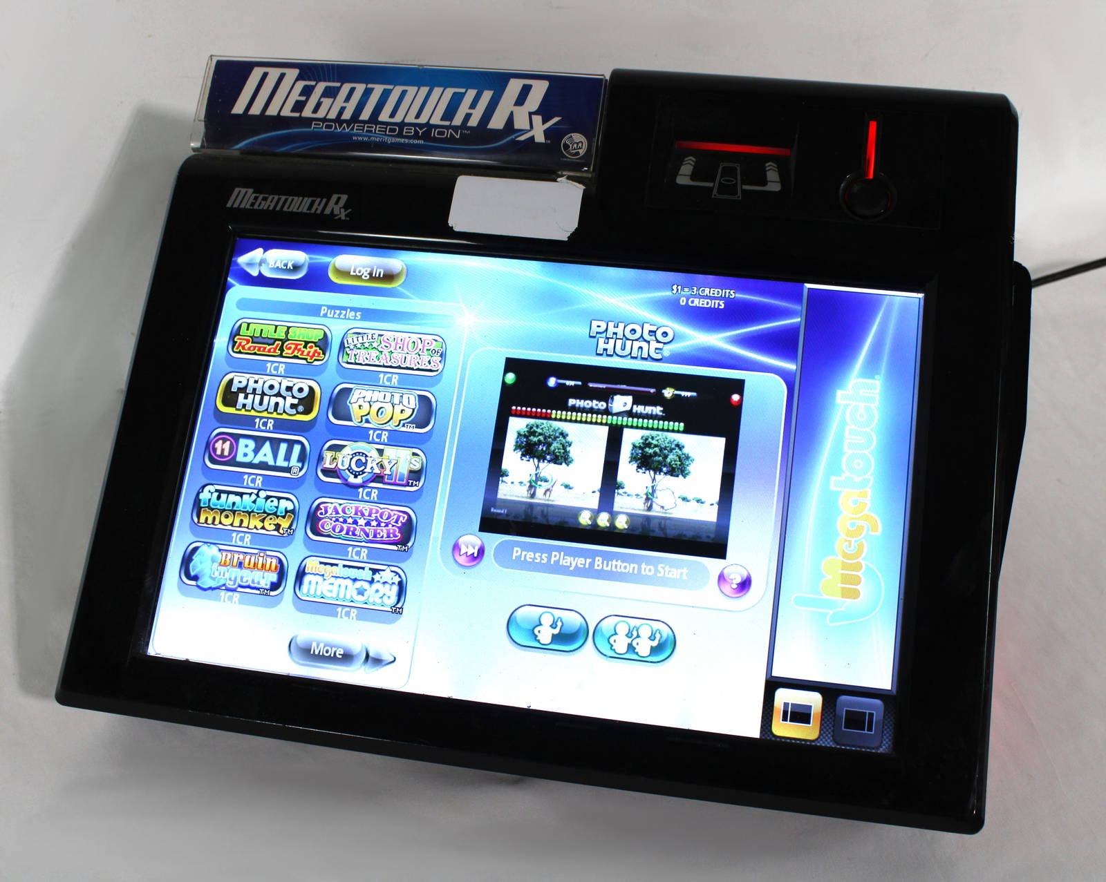 Ion Megatouch Rx Table Top Arcade, Includes Photo Hunt Auction
