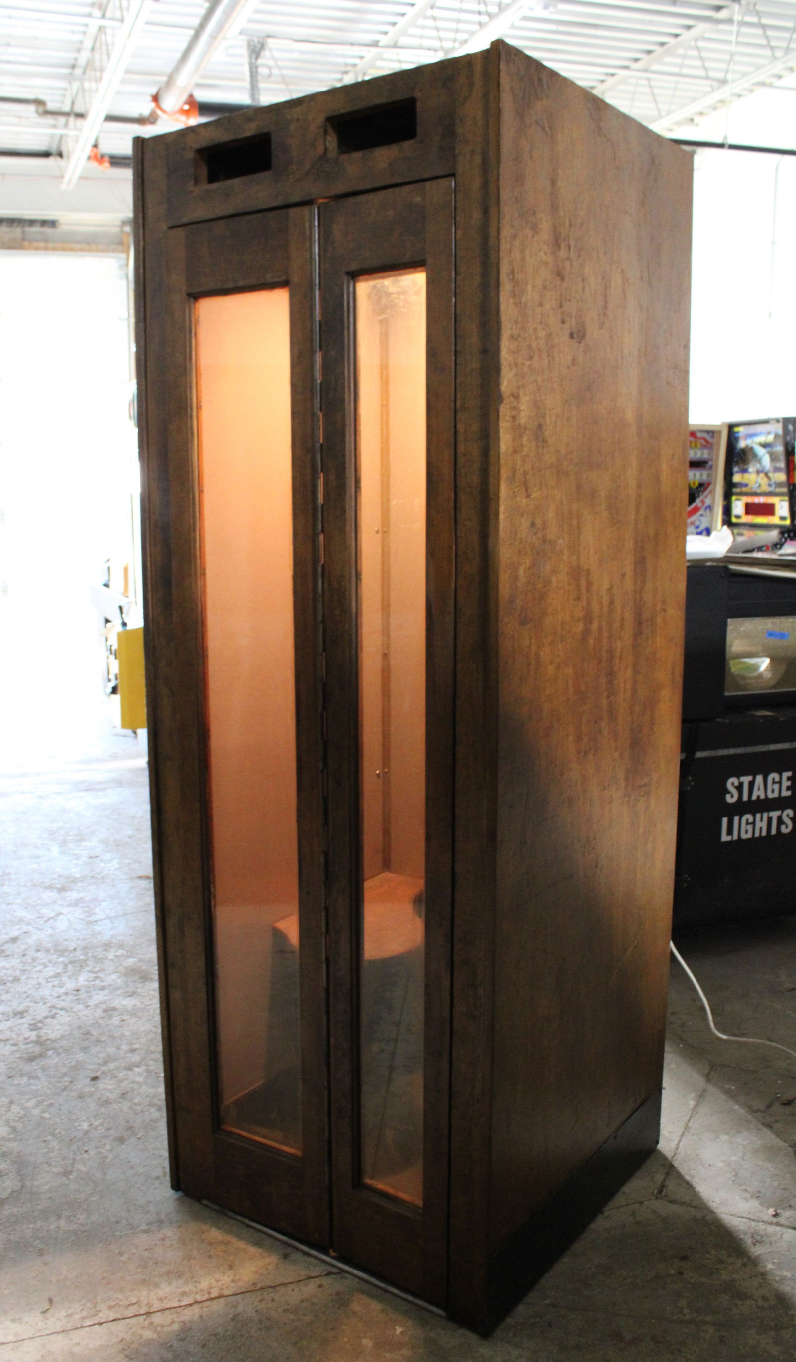 Antique Oak Phone Booth Auction