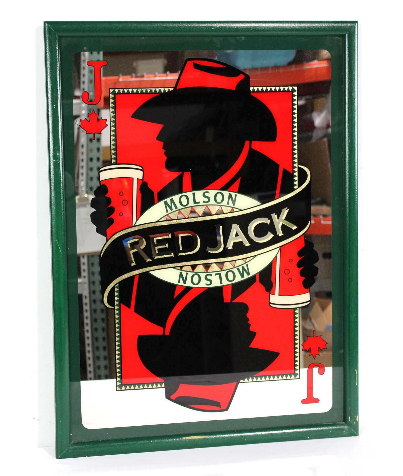 Molson Red Jack Beer Advertising Mirror Auction