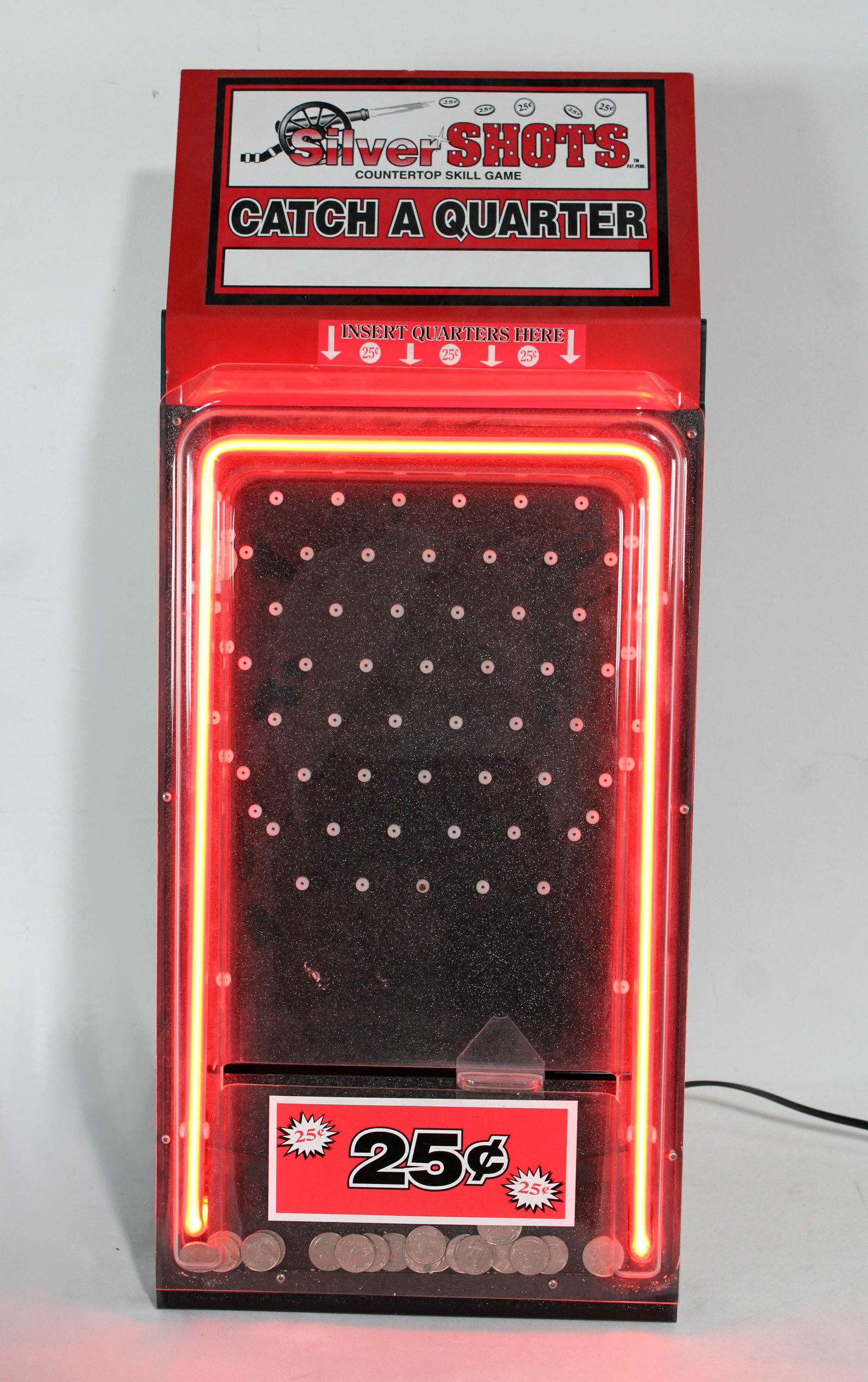 Silver Shots Table Top Skill Game With Neon Auction