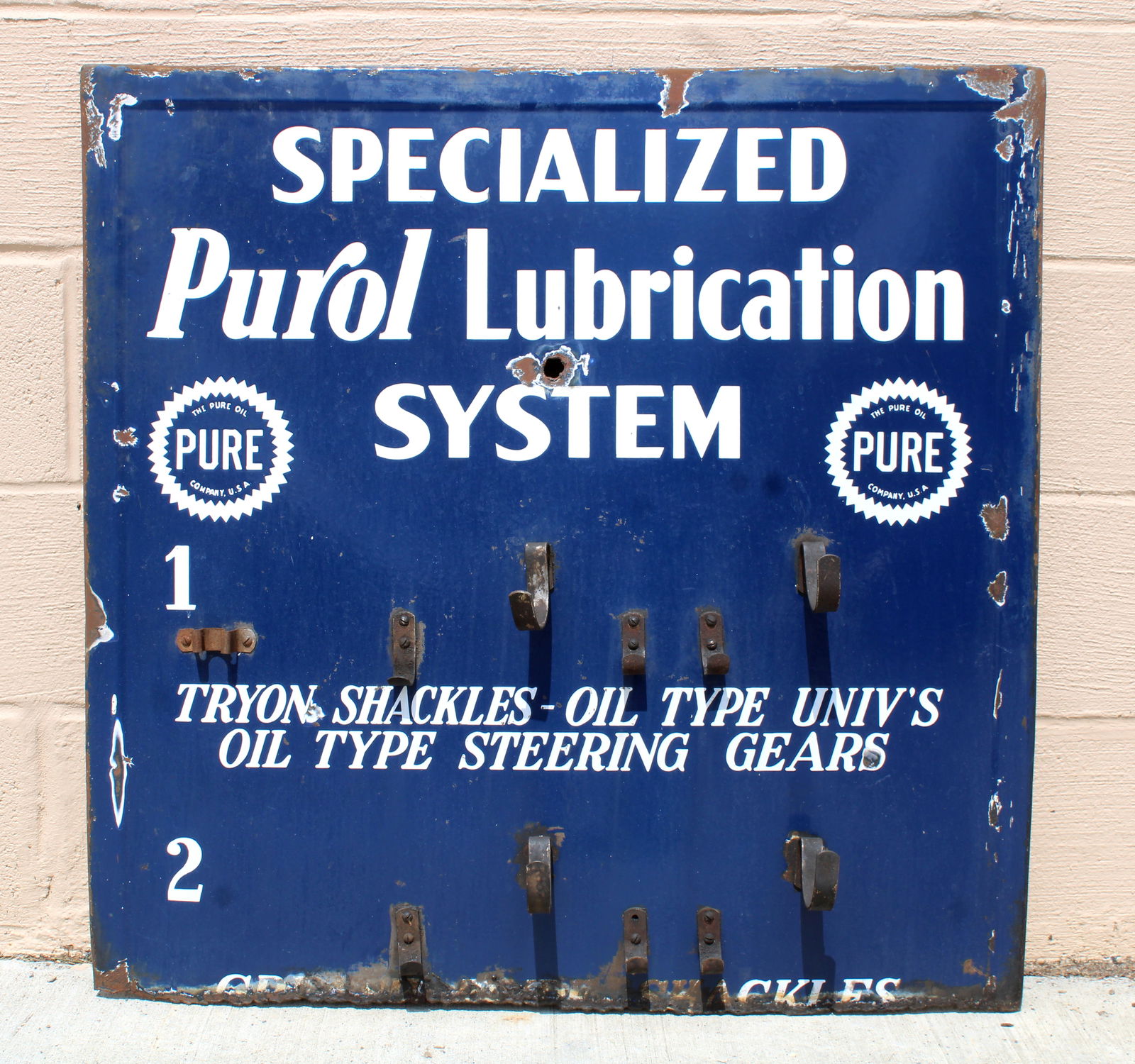 Purol Pure Oil Service Station Porcelain Sign Auction