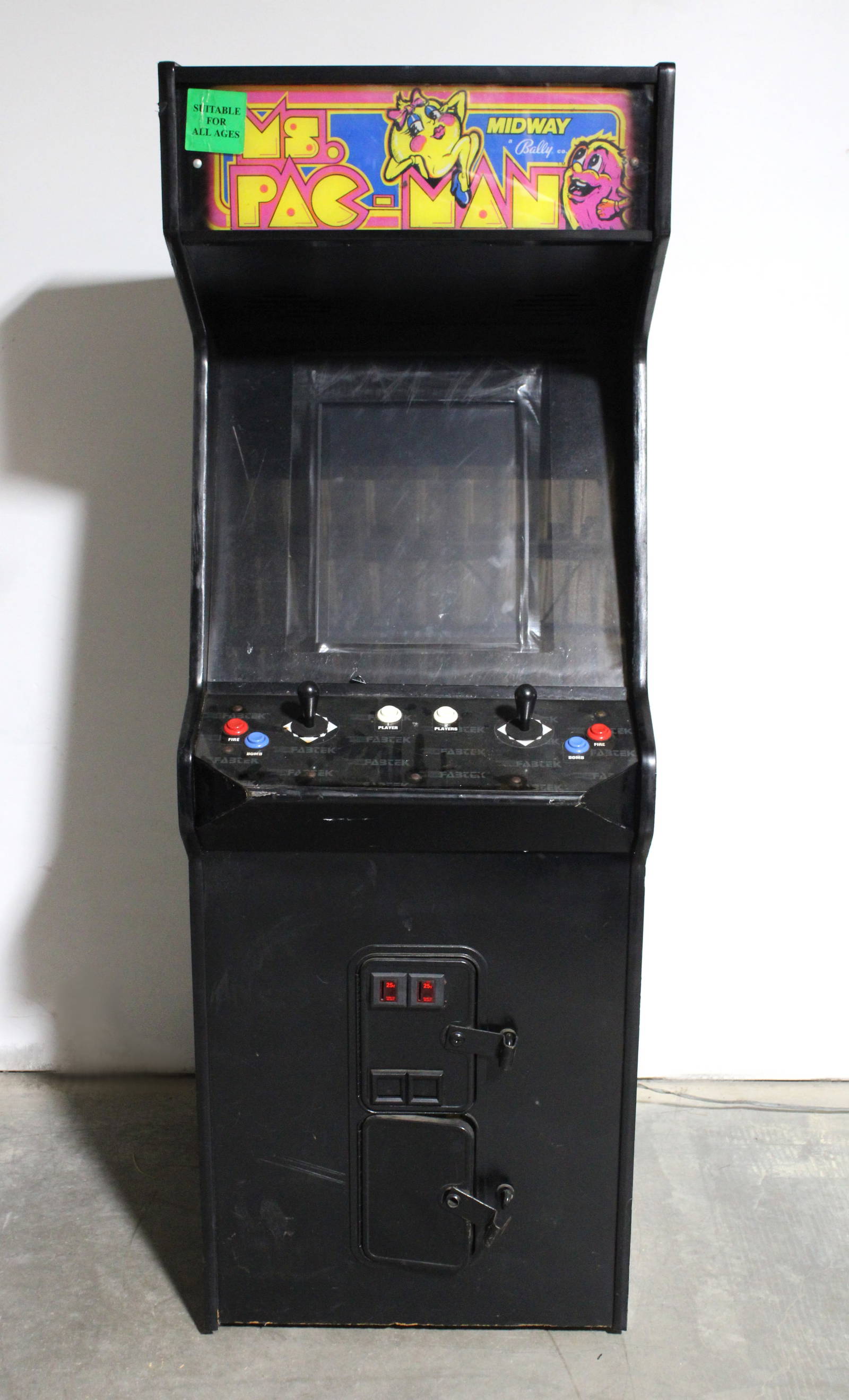 Midway Ms. Pac-man Arcade Game In Dynamo Cabinet Auction
